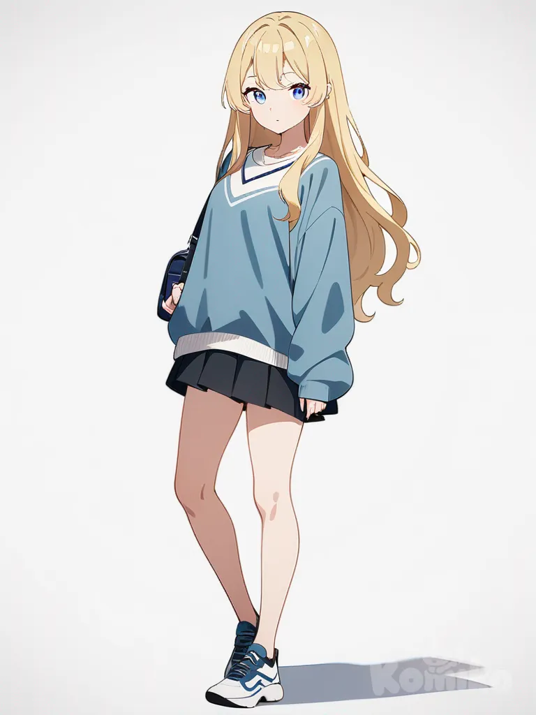 Arte com IA: 1girl, tall, skinny, blonde hair, ... | KomikoAI