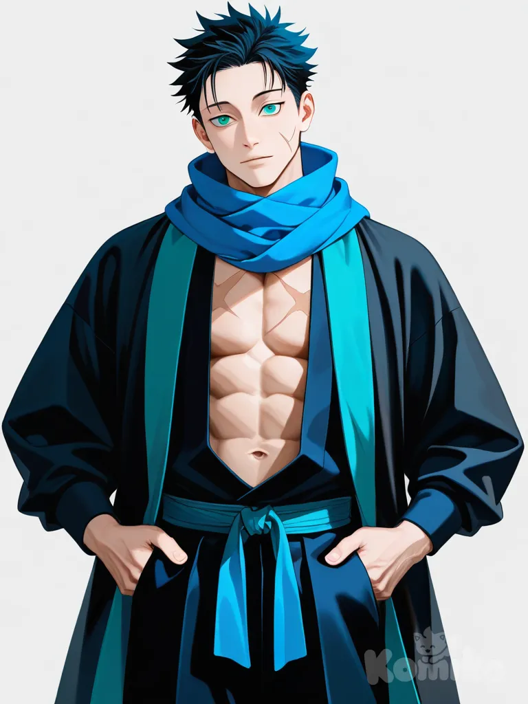 Arte IA: 1boy, demon_slayer_style, jujutsu_kais... | KomikoAI