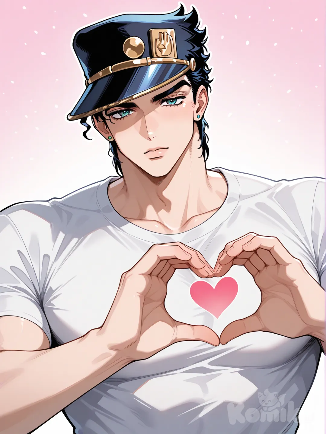 Art par IA: Kujo Jotaro, [glossy-anime-style], ... | KomikoAI