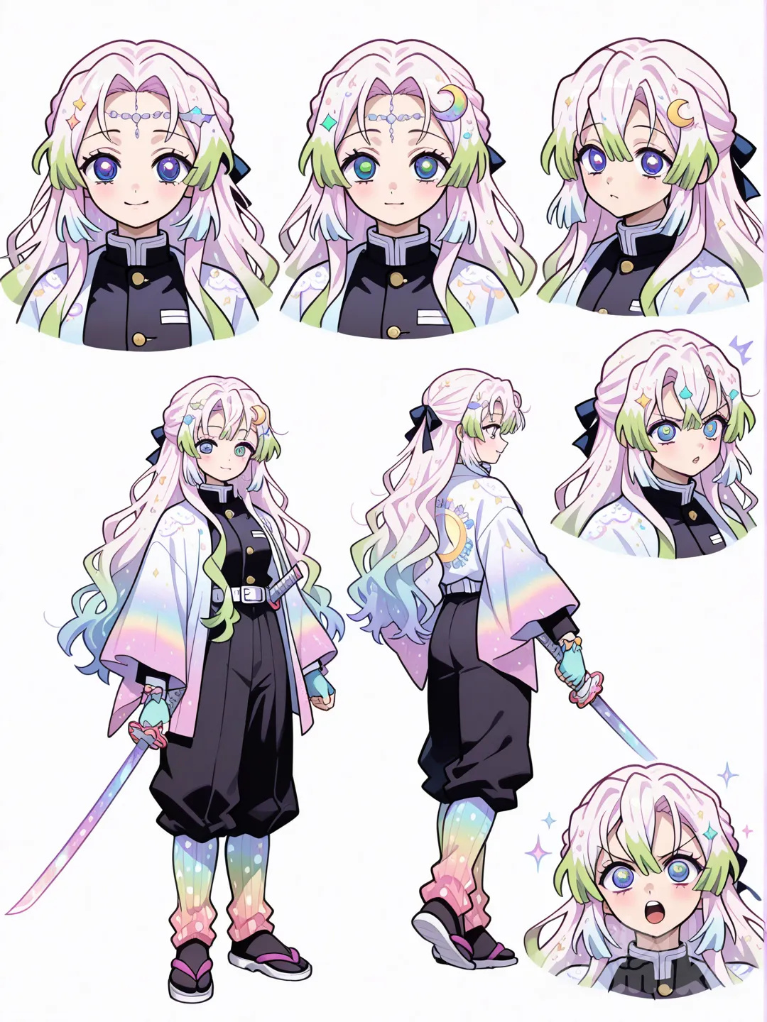 Arte com IA: 1girl, Demon Slayer style, origina... | KomikoAI