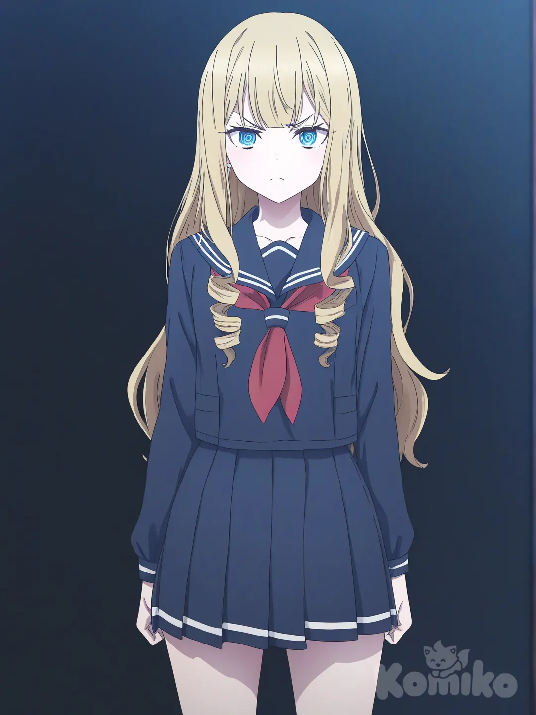 Arte com IA: 1girl, [bright-anime-style], frown... | KomikoAI