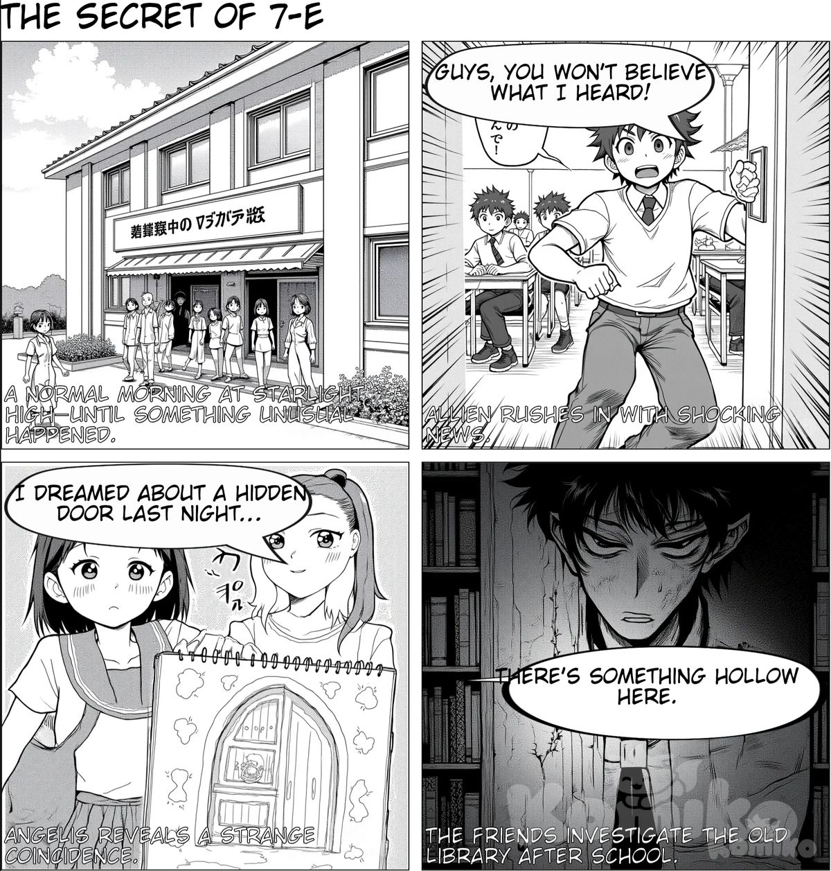 AI 藝術: Title: The Secret of Classroom 7-E ‎ ‎ ‎... | KomikoAI