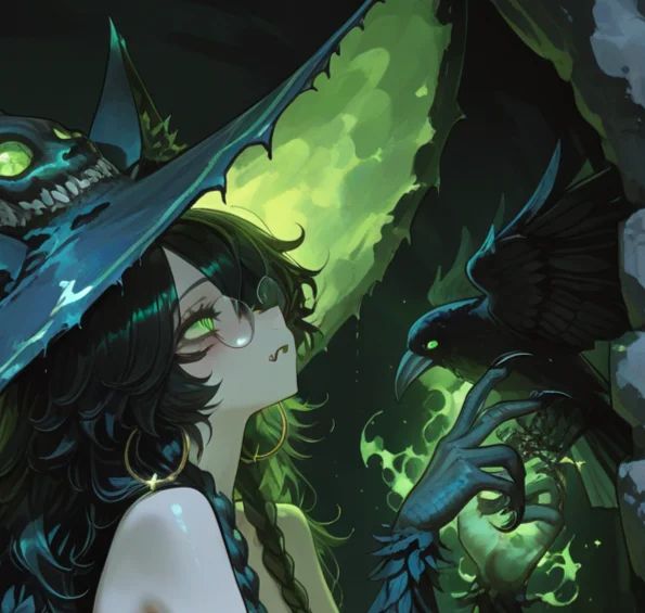 AI Comic: 🖤Cave Witch🐦‍⬛🖤 | KomikoAI
